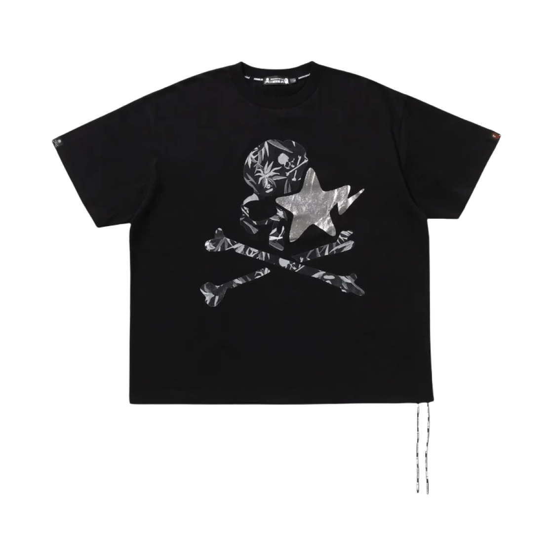 베이프 x 마스터마인드 로고 트로피컬 스컬 카모 릴렉스드 핏 티셔츠 16주년 블랙 | BAPE | KREAM