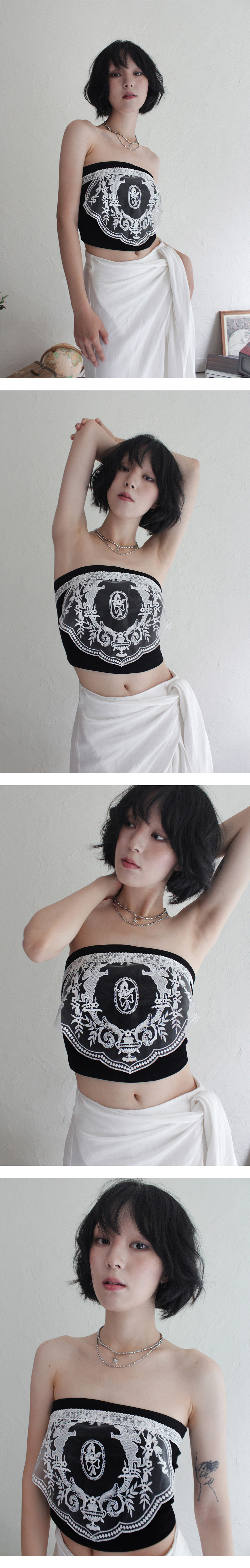 루바티 엔젤 레이스 반다나 스카프 화이트 | RUBATI | KREAM