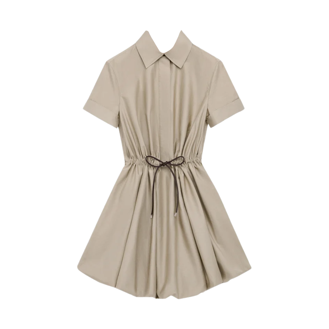 (W) 로에베 코튼 실크 숏슬리브 드레스 베이지 | Loewe | KREAM