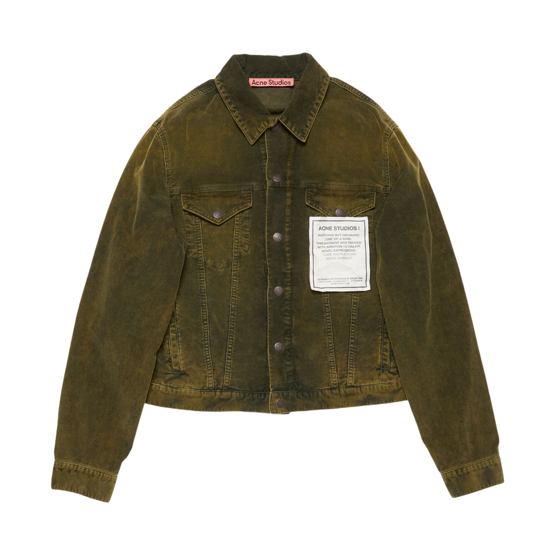 아크네 스튜디오 코듀로이 자켓 올리브 그린 | Acne Studios | KREAM