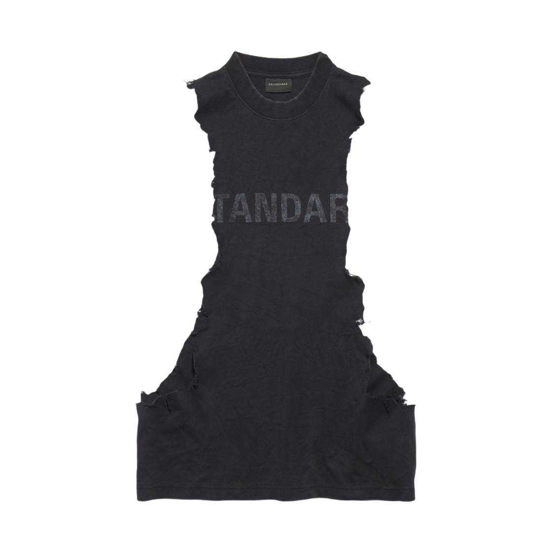 발렌시아가 스탠다드 립드 탱크탑 블랙 페이디드 | Balenciaga | KREAM