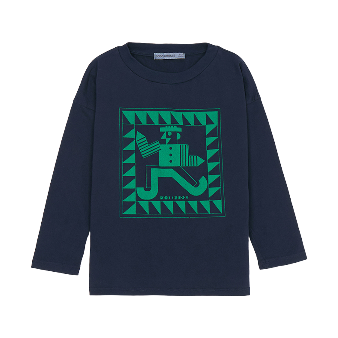 (키즈) 보보쇼즈 롱 슬리브 티셔츠 네이비 | Bobo Choses | KREAM
