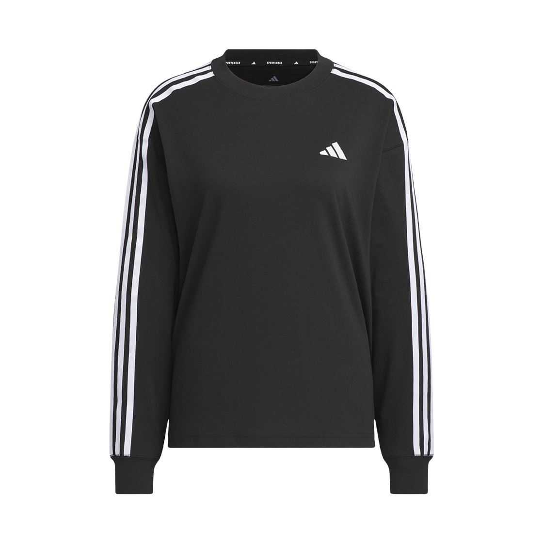 (W) 아디다스 에센셜+ 3S 롱슬리브 티셔츠 블랙 - KR 사이즈 | Adidas | KREAM