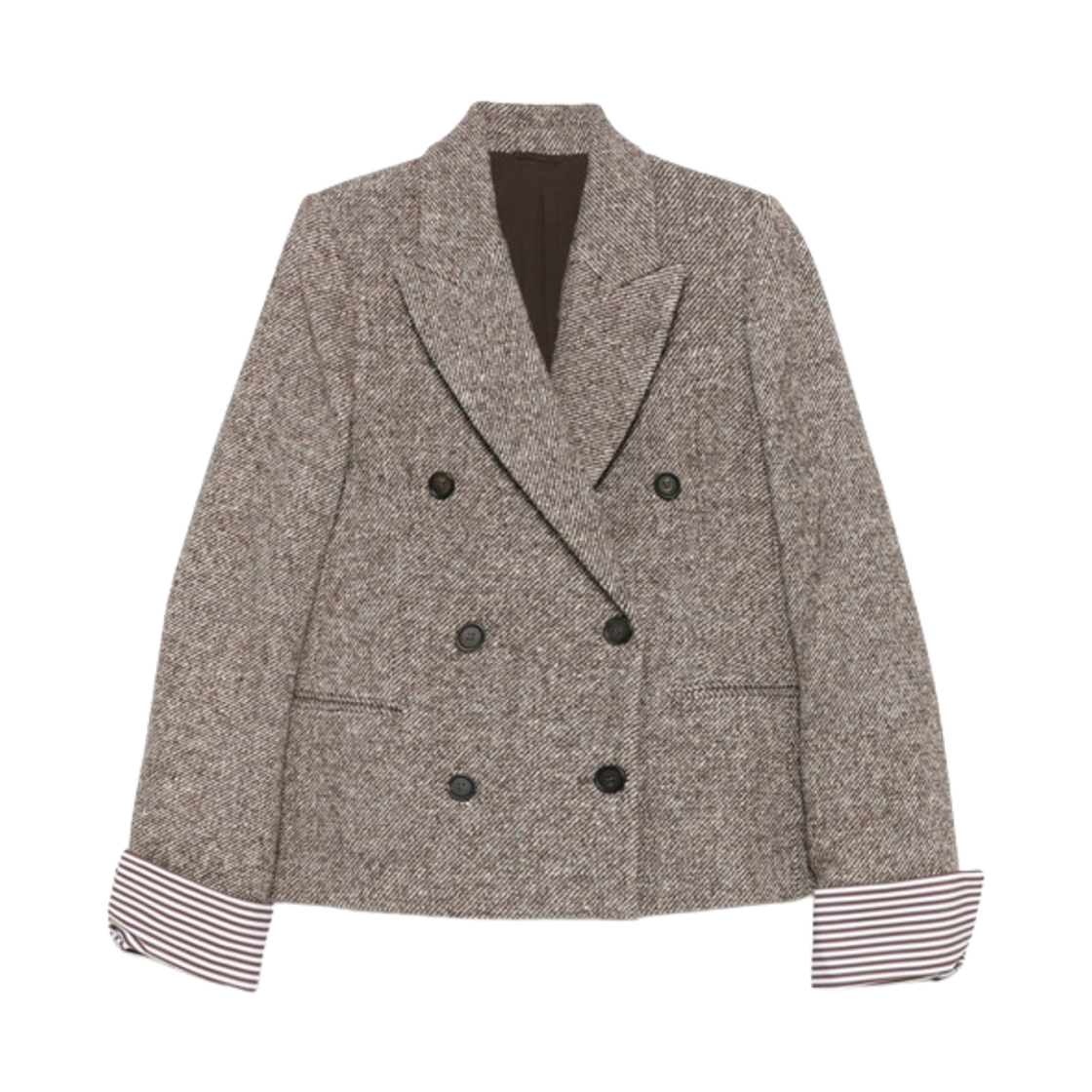 (W) 브루넬로 쿠치넬리 트위드 블레이저 브라운 | Brunello Cucinelli | KREAM