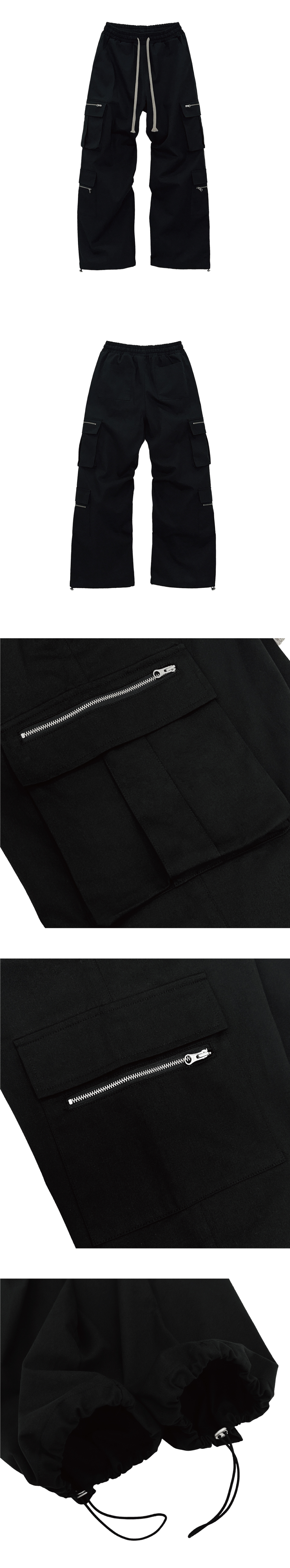 퍼머넌트 아카이브 하이덴서티 와이드 카고 팬츠 블랙 | PERMANENT ARCHIVE | KREAM