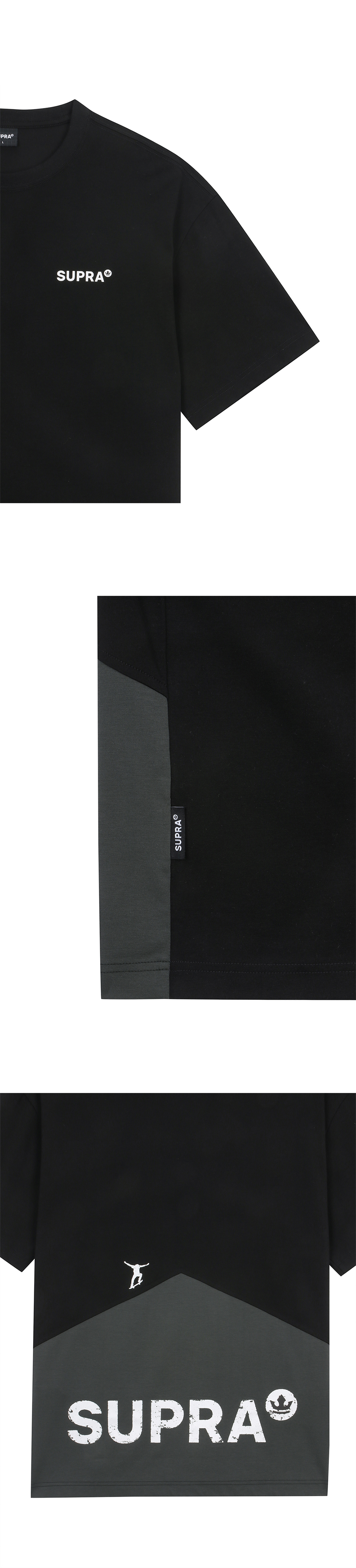 수프라 투톤 마운틴 그래픽 반팔 티셔츠 블랙 | Supra | KREAM