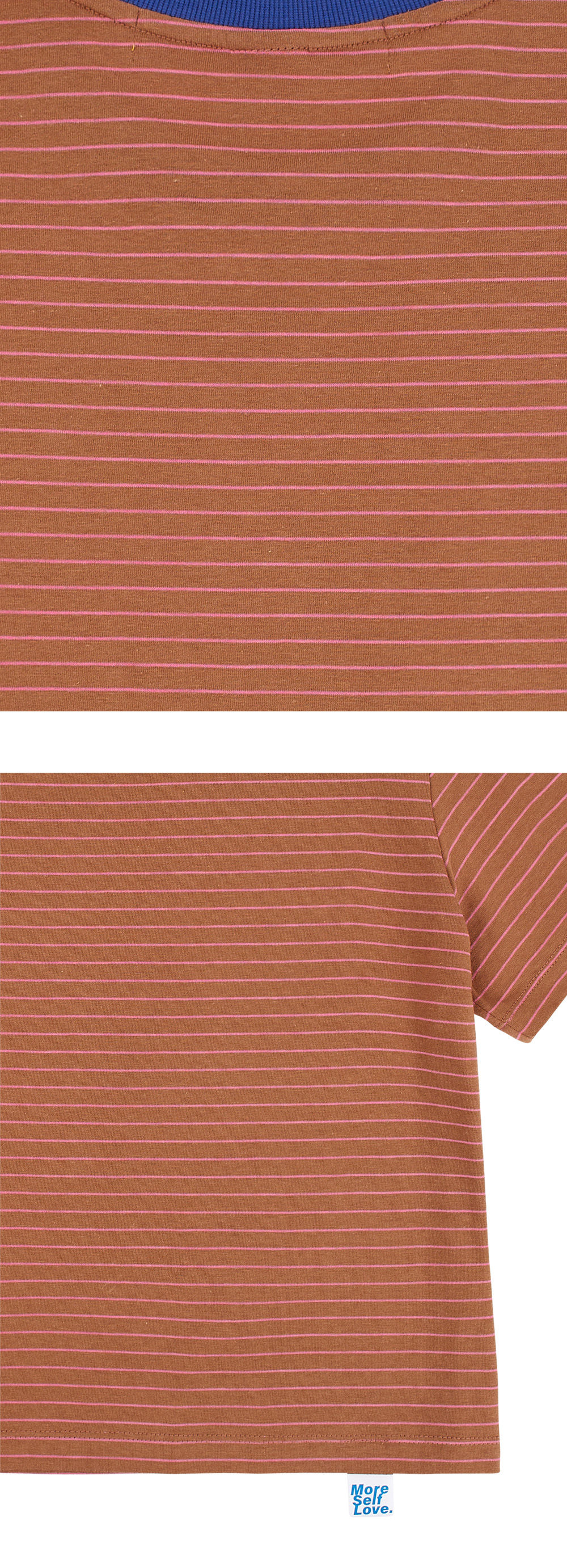 오브콜스와이낫 데이 오프 스트라이프 크롭드 탑 브라운 | ofcoursewhynot | KREAM