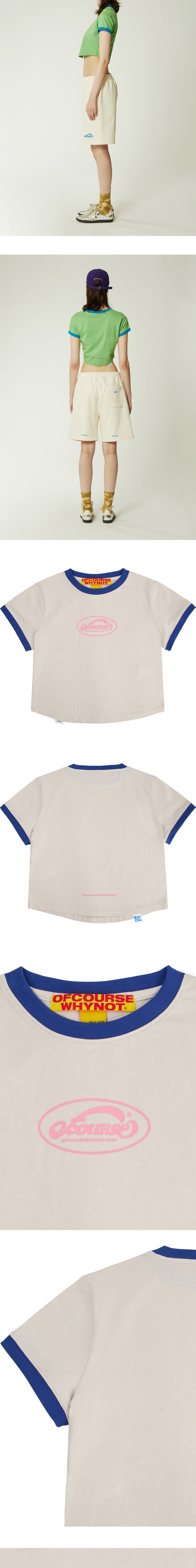 오브콜스와이낫 유어 스탠다드 코튼 크롭드 탑 그레이 | ofcoursewhynot | KREAM