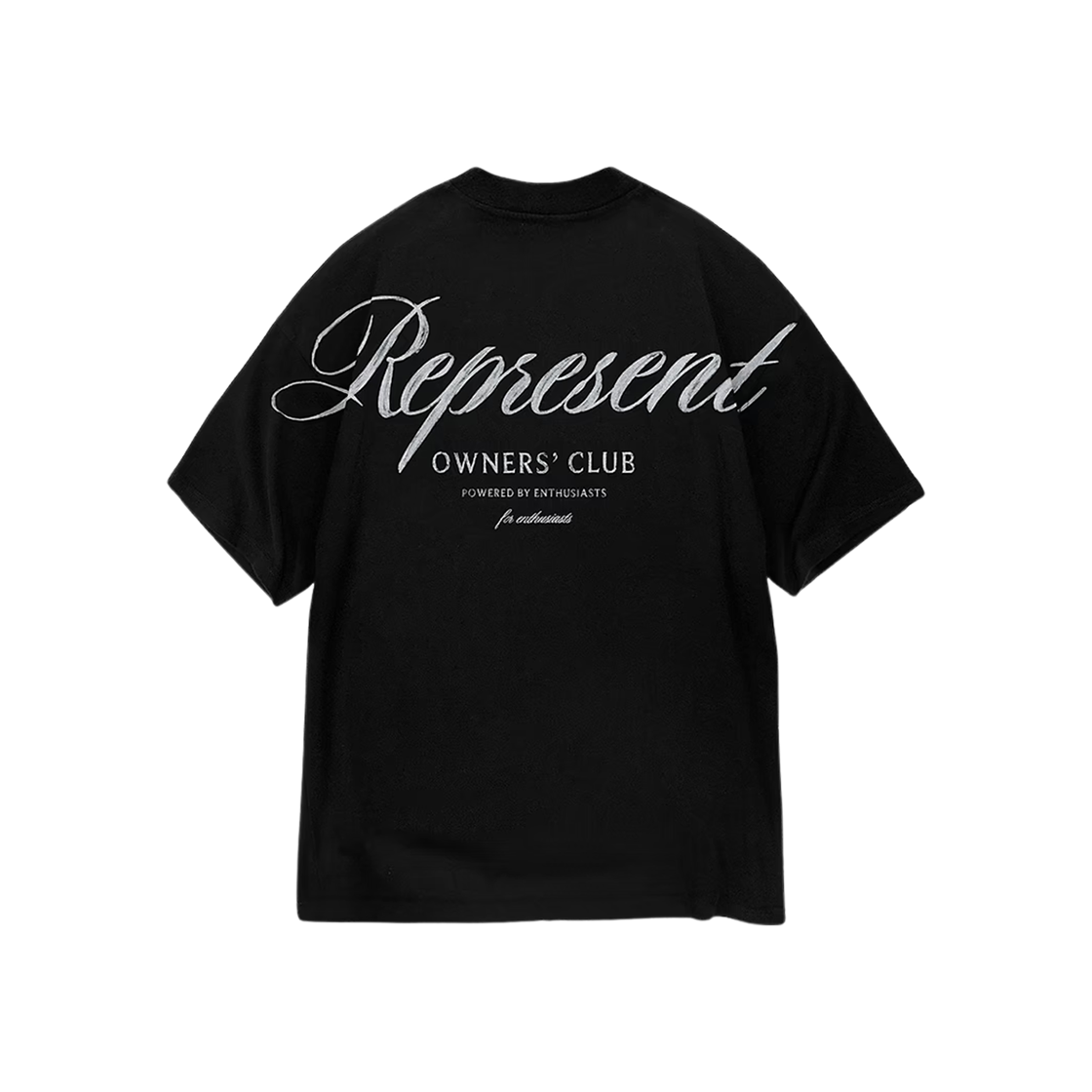 리프레젠트 오너스 클럽 스크립트 티셔츠 블랙 | Represent | KREAM