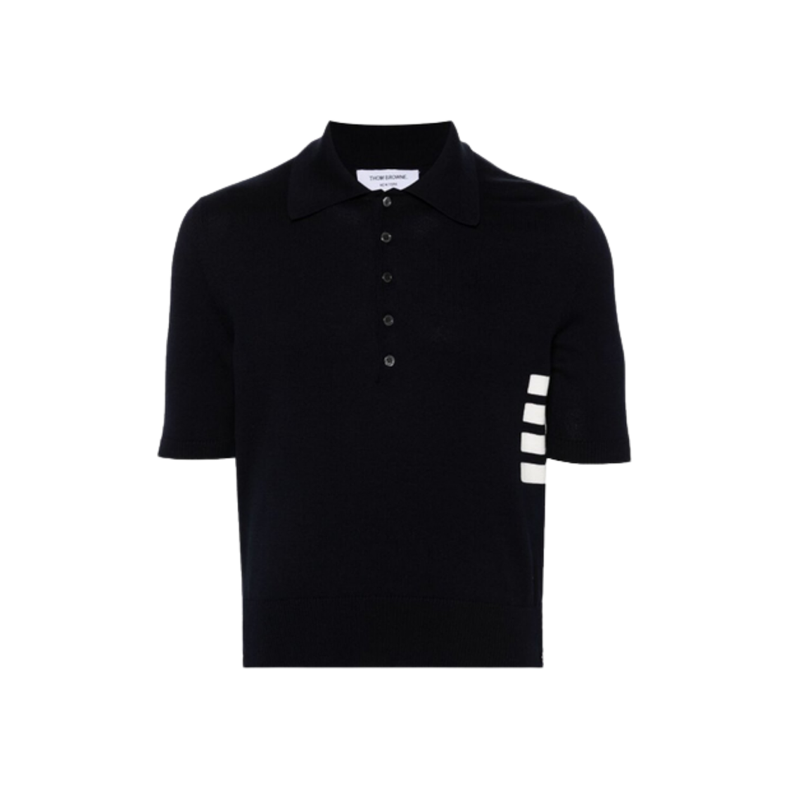 톰브라운 코튼 사선 릴렉스드 핏 폴로 블루 | Thom Browne | KREAM