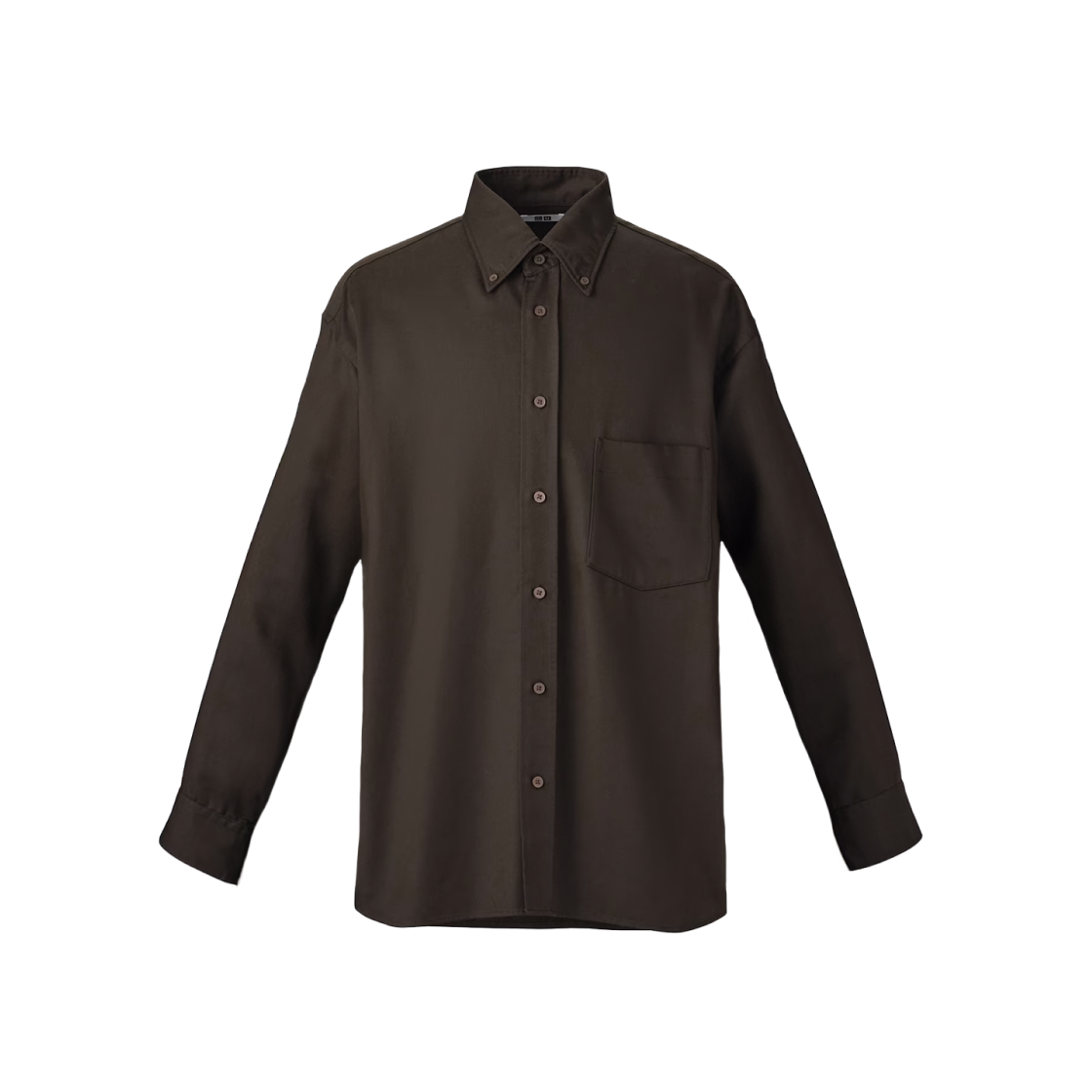 유니클로 U 드레이프 셔츠 롱슬리브 다크 브라운 - KR | Uniqlo | KREAM