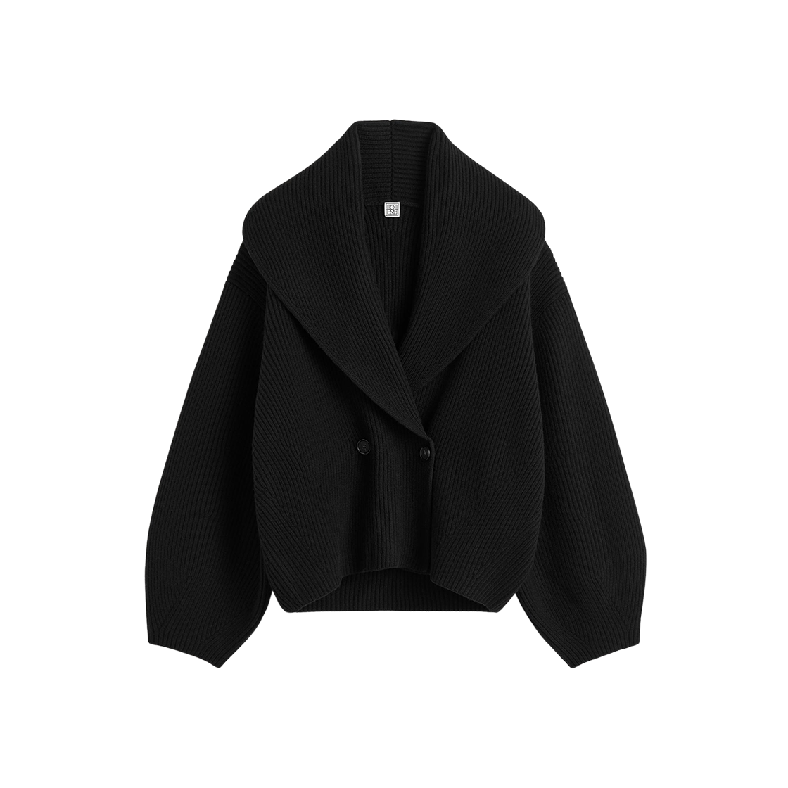 (W) 토템 숄 라펠 가디건 블랙 | Toteme | KREAM