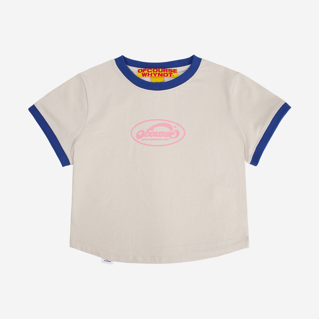 오브콜스와이낫 유어 스탠다드 코튼 크롭드 탑 그레이 | ofcoursewhynot | KREAM