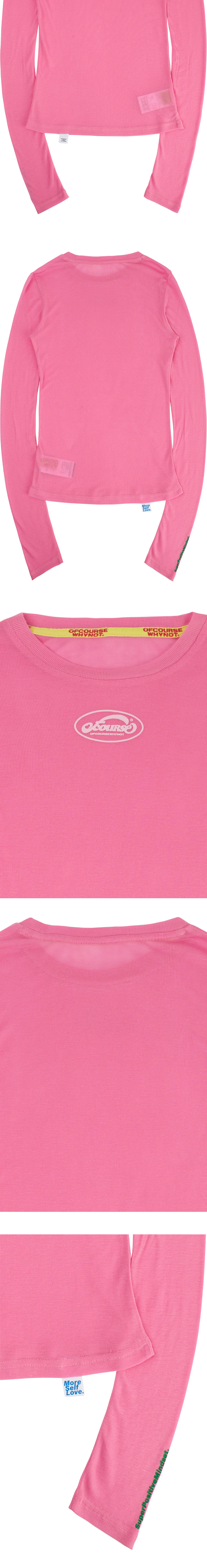 오브콜스와이낫 쎄러데이 나이트 롱슬리브 탑 핑크 | ofcoursewhynot | KREAM