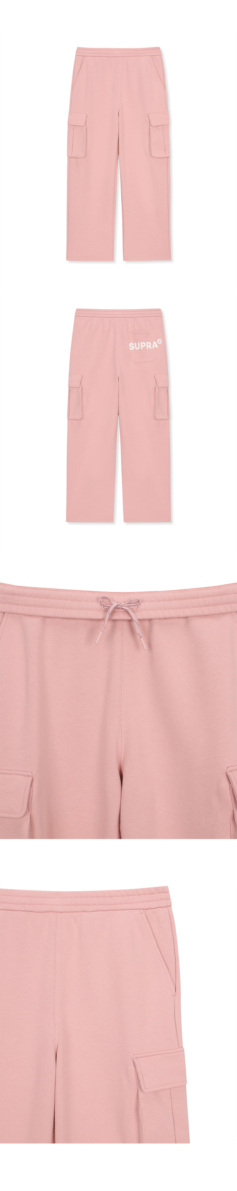 수프라 여성 카고 와이드 팬츠 핑크 | Supra | KREAM