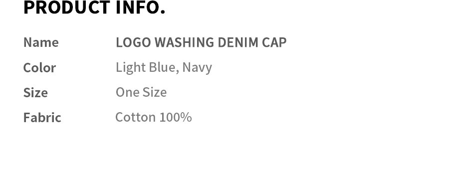 프로-스펙스 로고 워싱 데님 캡 네이비 | PRO-SPECS | KREAM