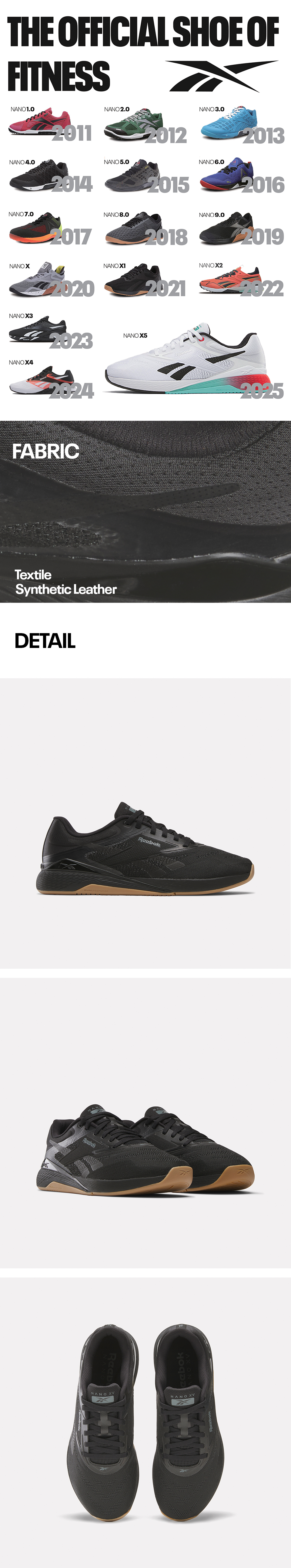 리복 나노 X5 블랙:브라운 | Reebok | KREAM