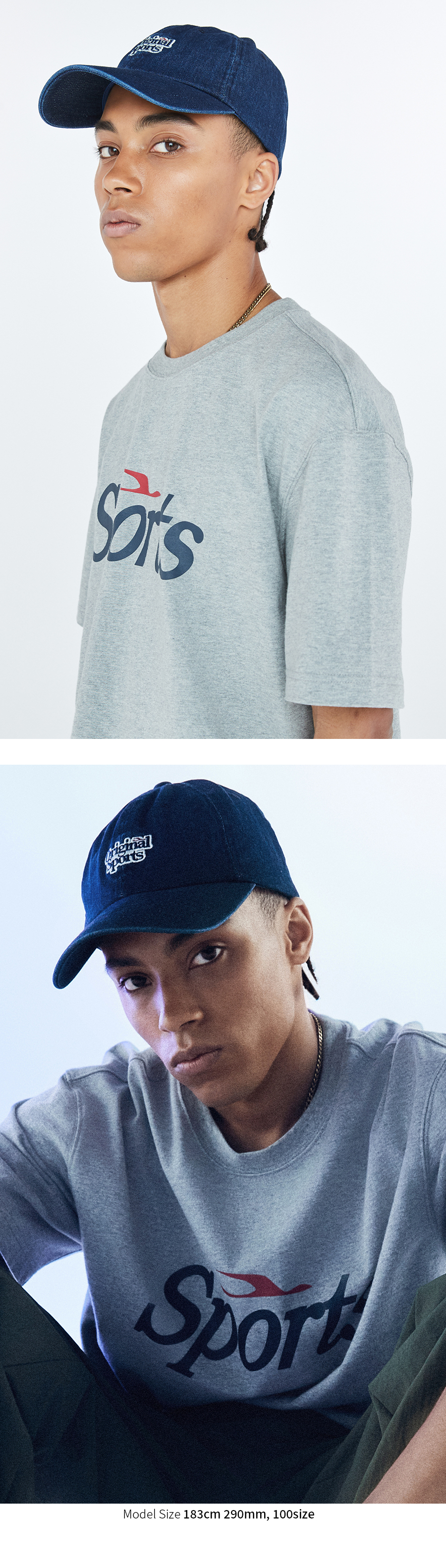 프로-스펙스 로고 워싱 데님 캡 네이비 | PRO-SPECS | KREAM