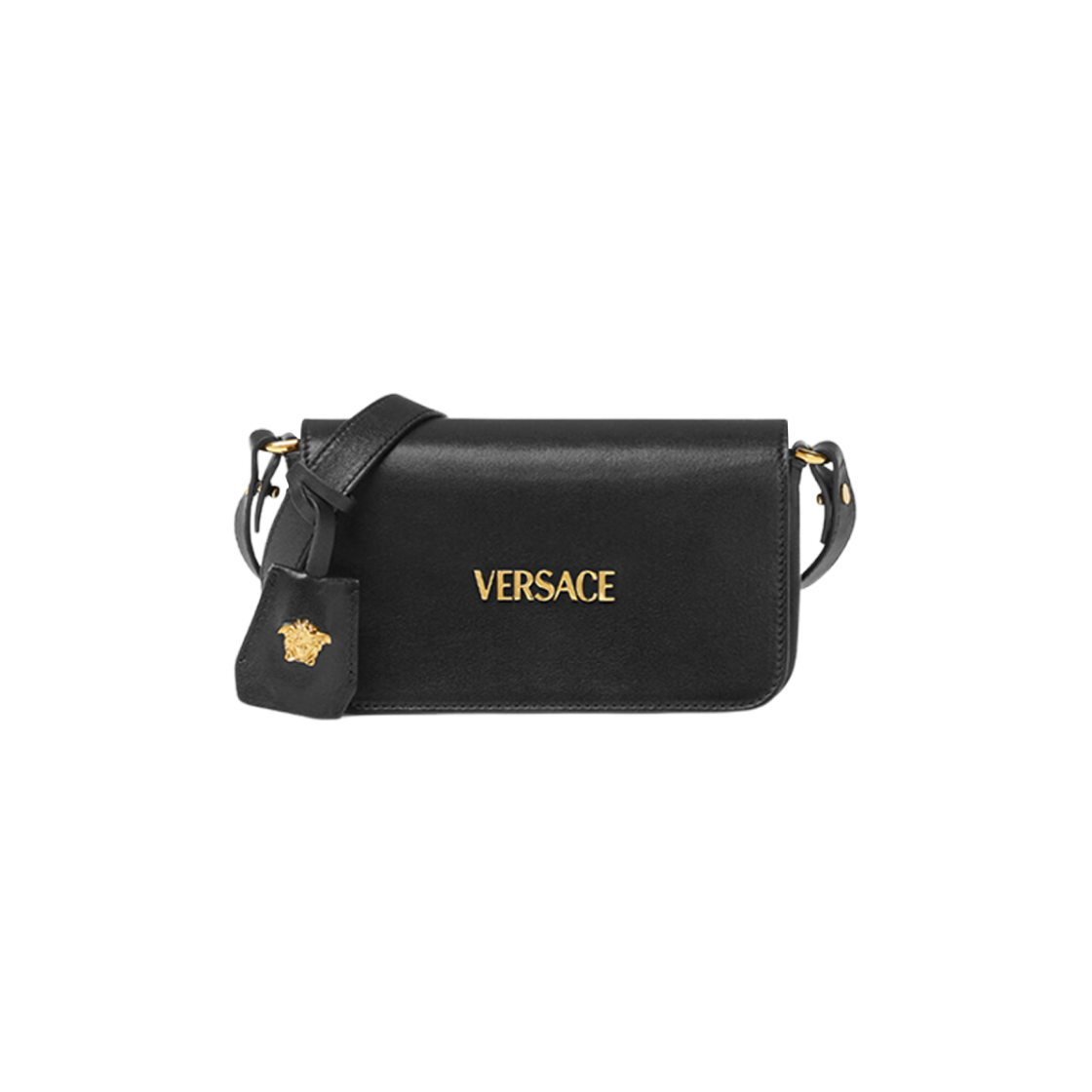 베르사체 태그 미니백 블랙 골드 | Versace | KREAM