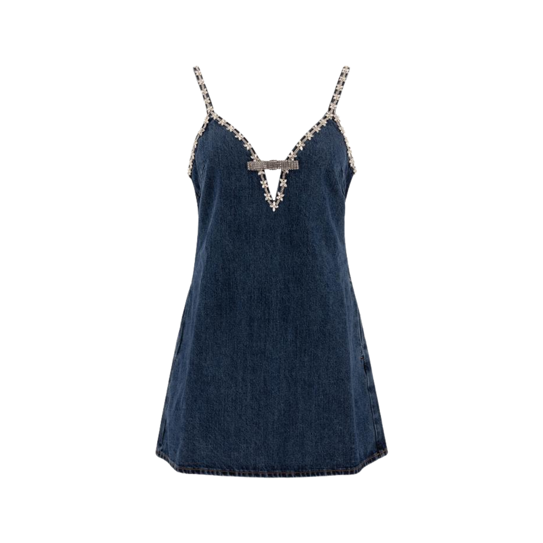 (W) 셀프 포트레이트 데님 미디 드레스 블루 | Self Portrait | KREAM