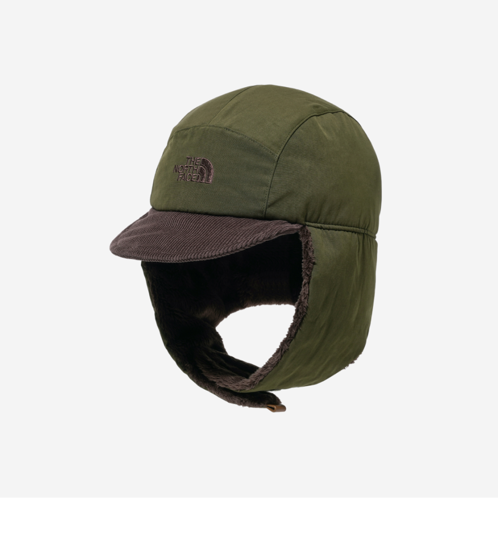 노스페이스 왁스드 코튼 이어머프 캡 카키 | The North Face | KREAM