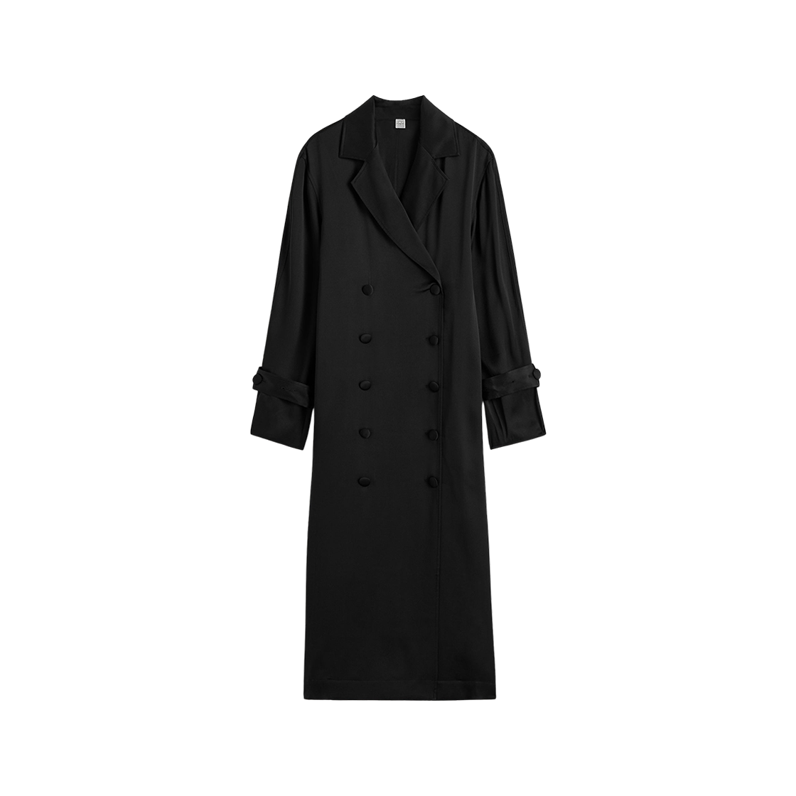 (W) 토템 사틴 트렌치 드레스 블랙 | Toteme | KREAM
