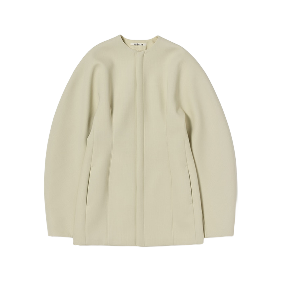 (W) 오라리 스폰지 울 트윌 하프 코트 아이보리 - 25SS | Auralee | KREAM