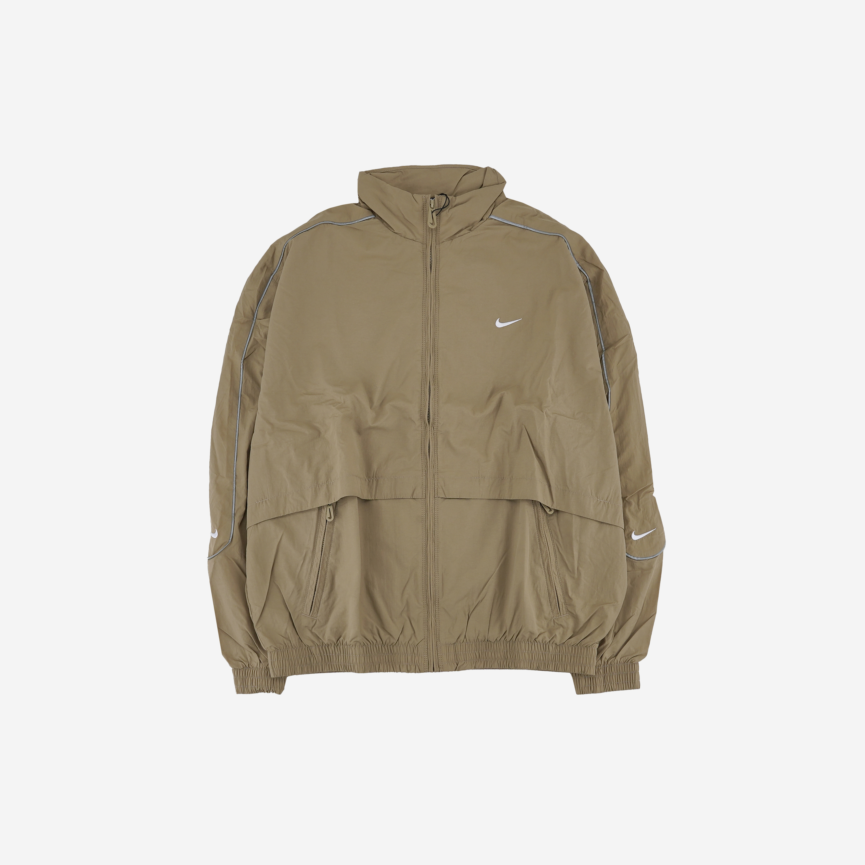 나이키 NSW 솔로 스우시 우븐 트랙 자켓 카키 화이트 - 아시아 | KREAM