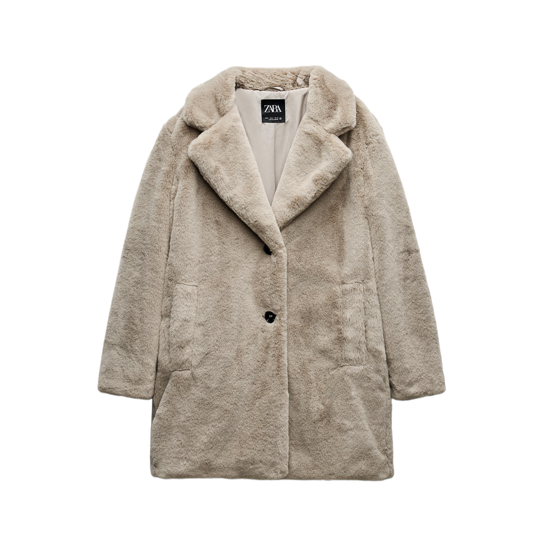 (W) 자라 포우 퍼 코트 그레이 | Zara | KREAM