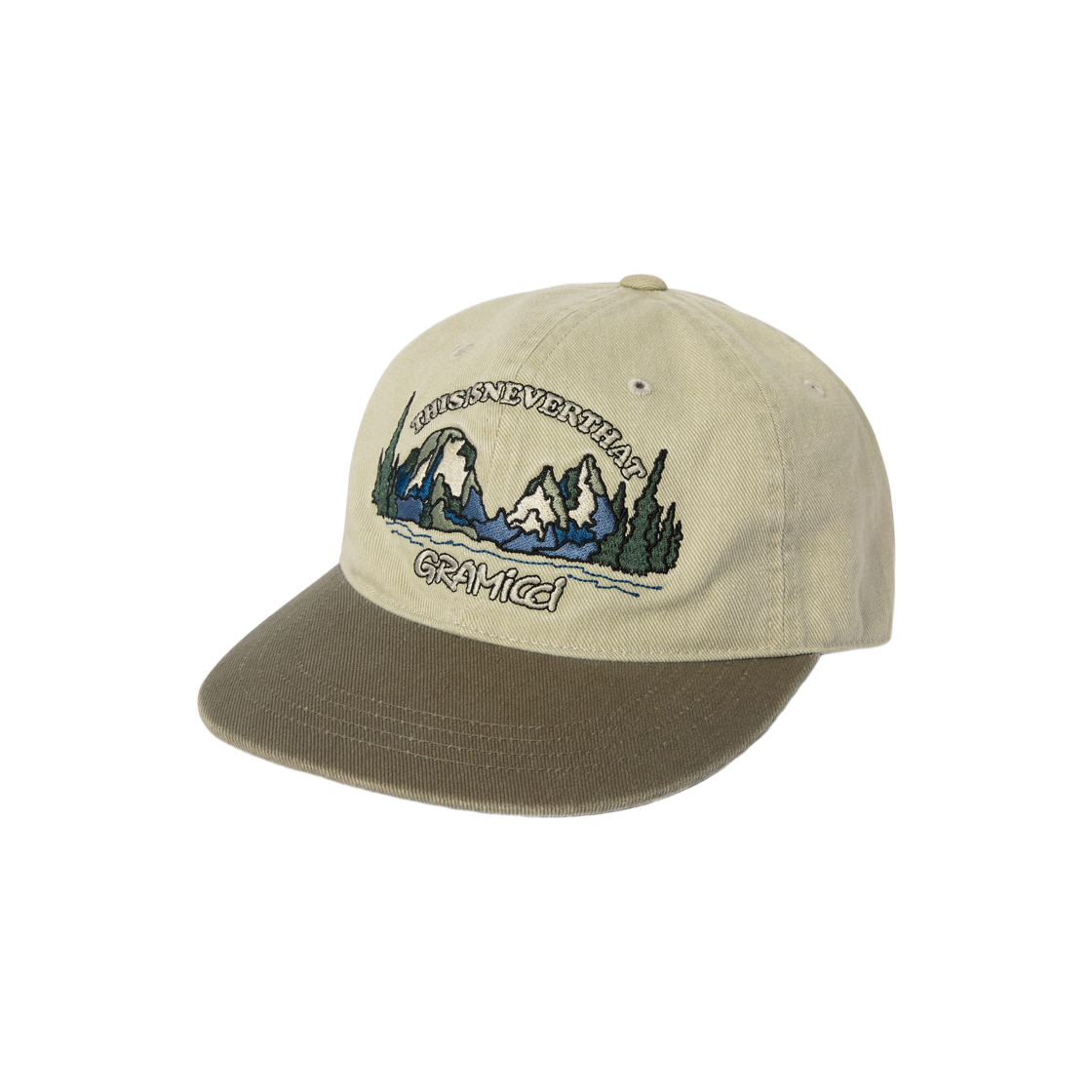 디스이즈네버댓 x 그라미치 마운틴 캡 카키 | Thisisneverthat | KREAM