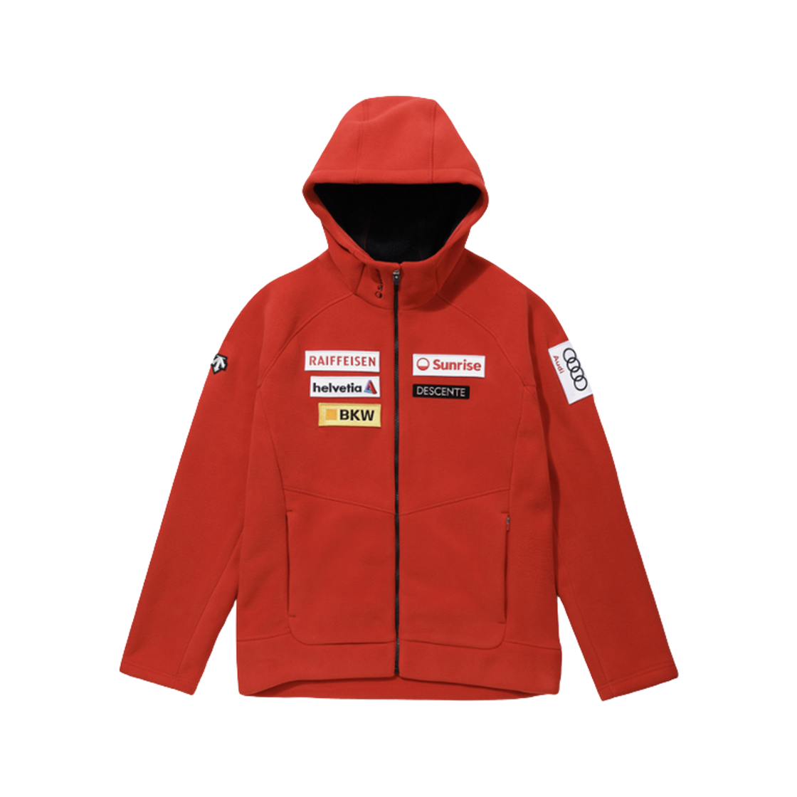 데상트 스위스 스키 본딩 플리스 자켓 레드 | Descente | KREAM