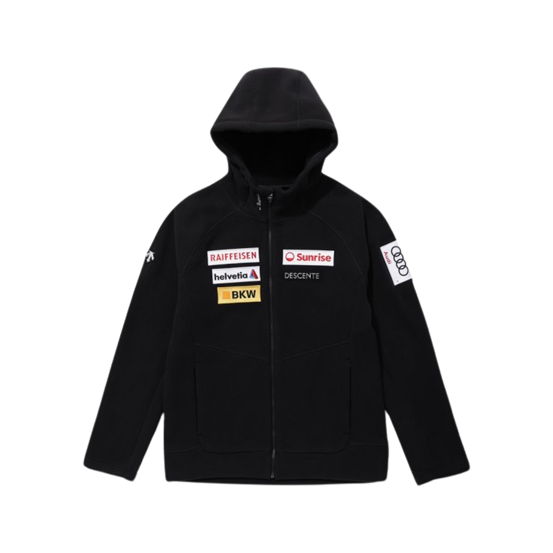 데상트 스위스 스키 본딩 플리스 자켓 블랙 | Descente | KREAM