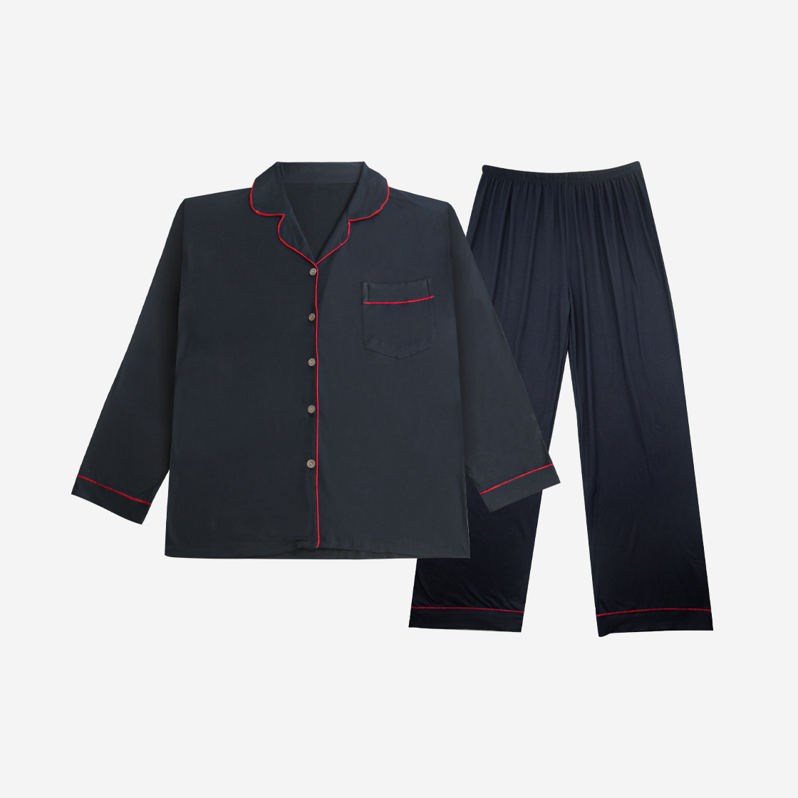 (W) 에이원 기모 단색 카라 잠옷 세트 네이비 | AONE | KREAM