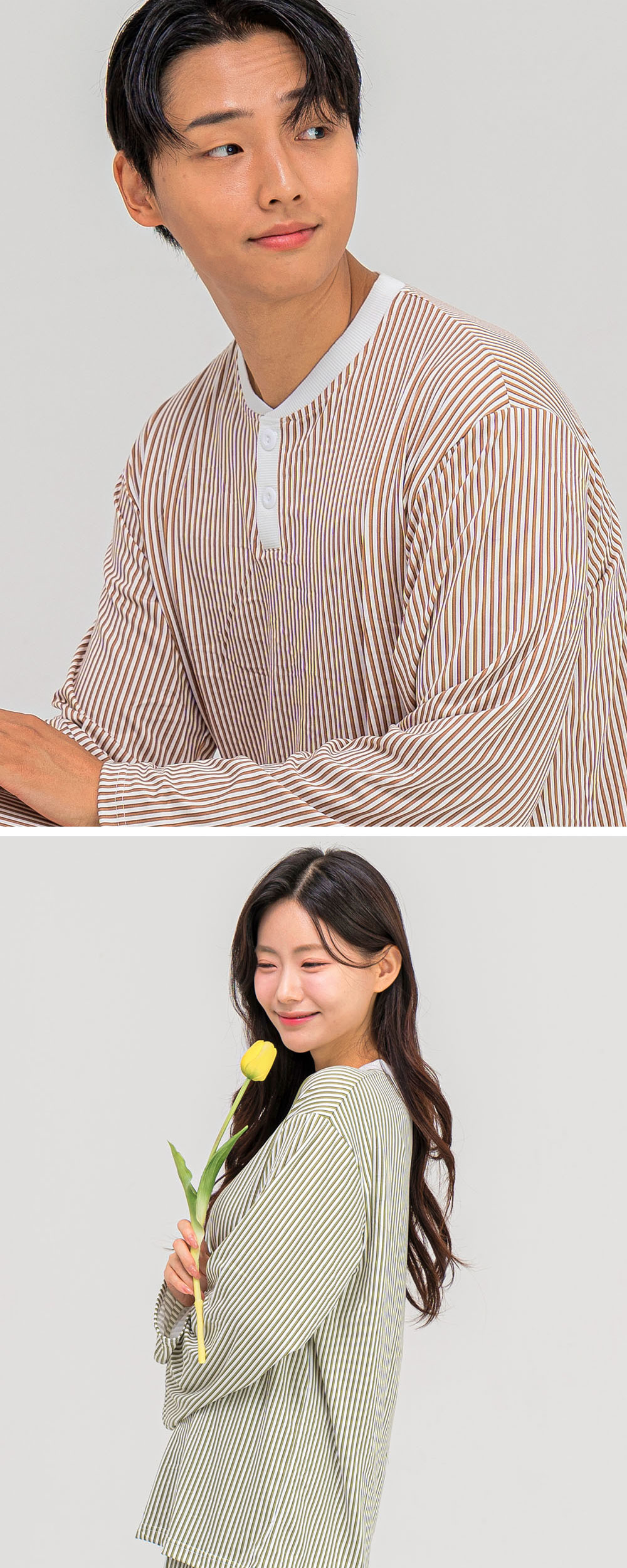 에이원 유니섹스 피치 기모 클래식 라인 라운드 잠옷 세트 블랙 | AONE | KREAM