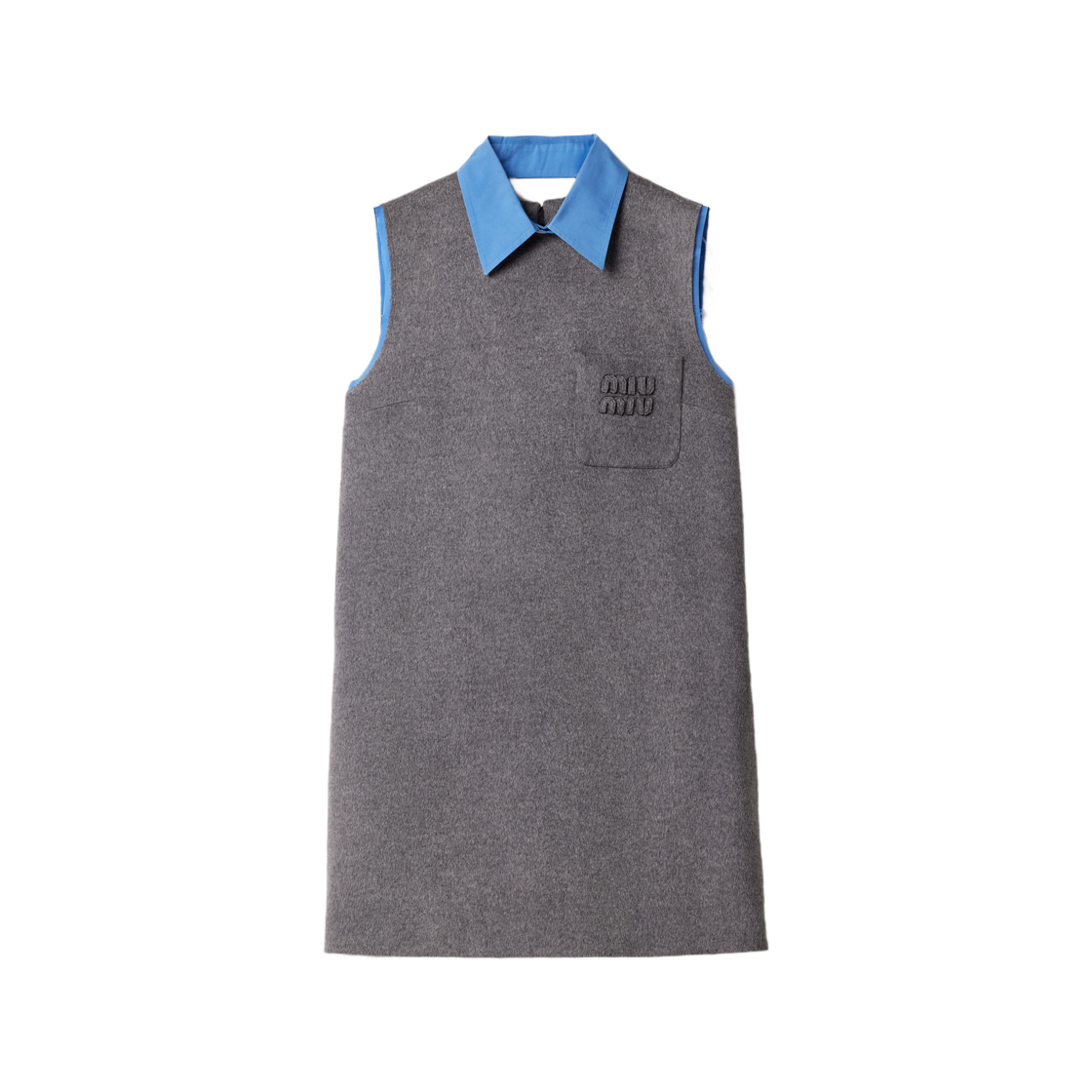 (W) 미우 미우 벨루어 미니 드레스 그레이 | Miu Miu | KREAM