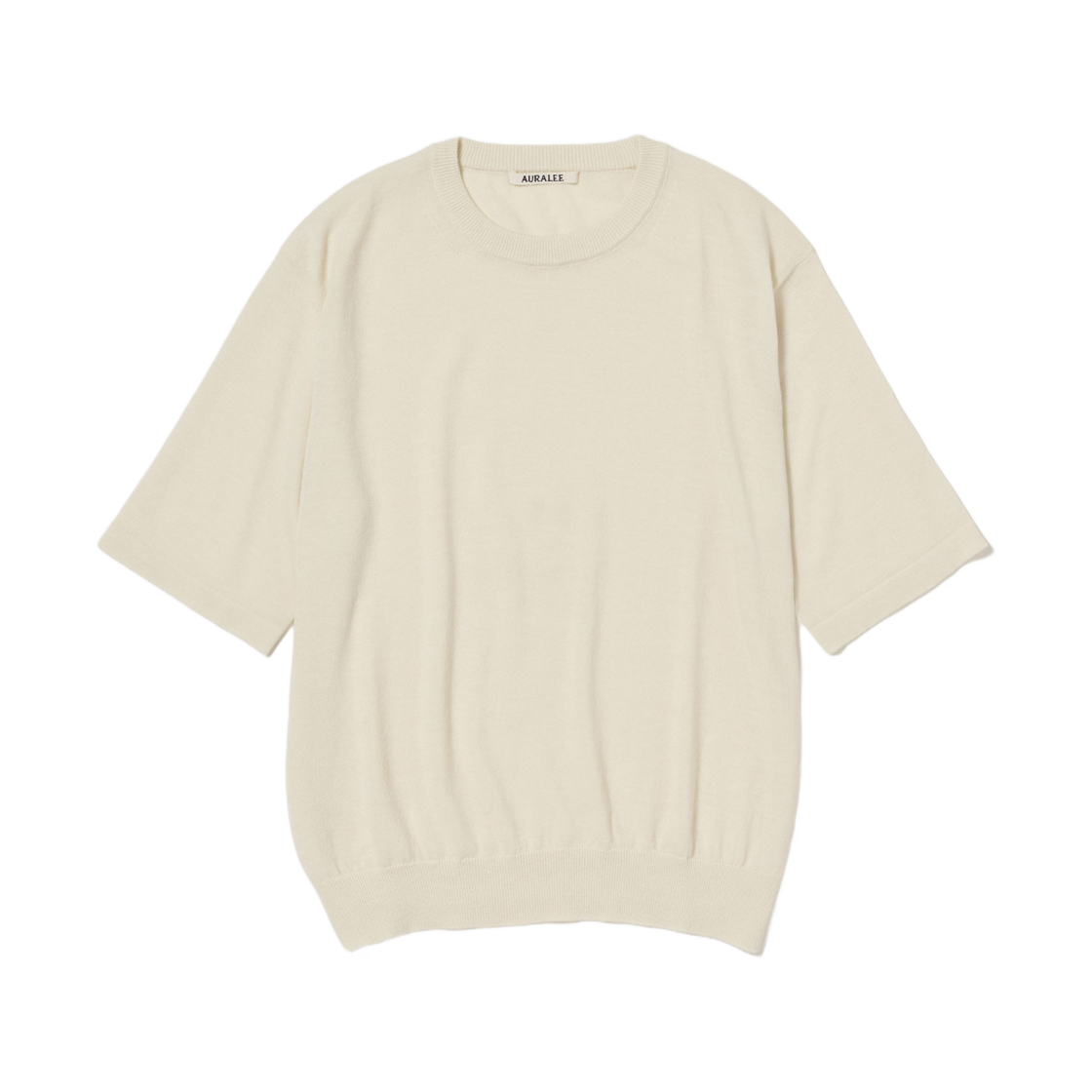 오라리 하드 트위스트 캐시미어 니트 티셔츠 아이보리 화이트 - 25SS | Auralee | KREAM