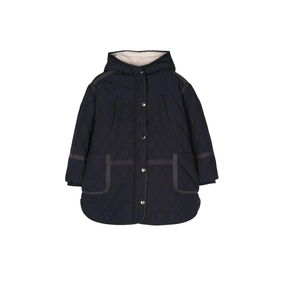 (키즈) 끌로에 후드 퀼티드 자켓 네이비 | Chloe | KREAM
