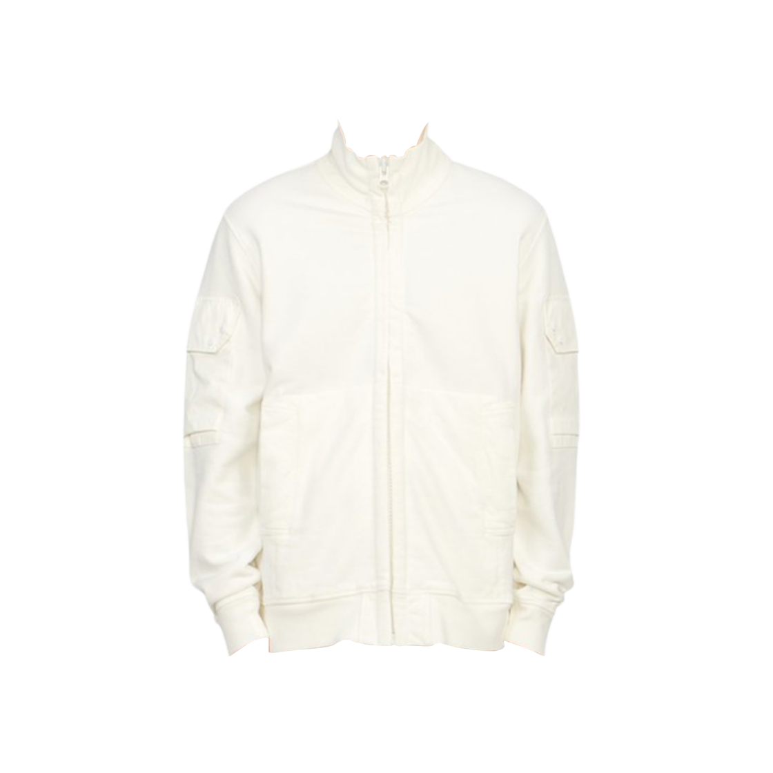 텐씨 기모 로고 패치 집업 자켓 화이트 | Ten C | KREAM
