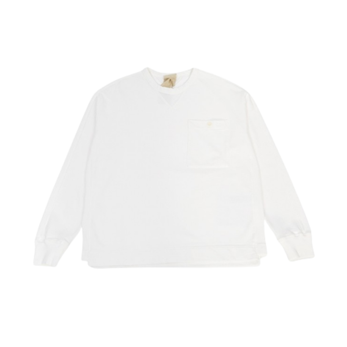 텐씨 포켓 크루넥 롱슬리브 티셔츠 화이트 | Ten C | KREAM