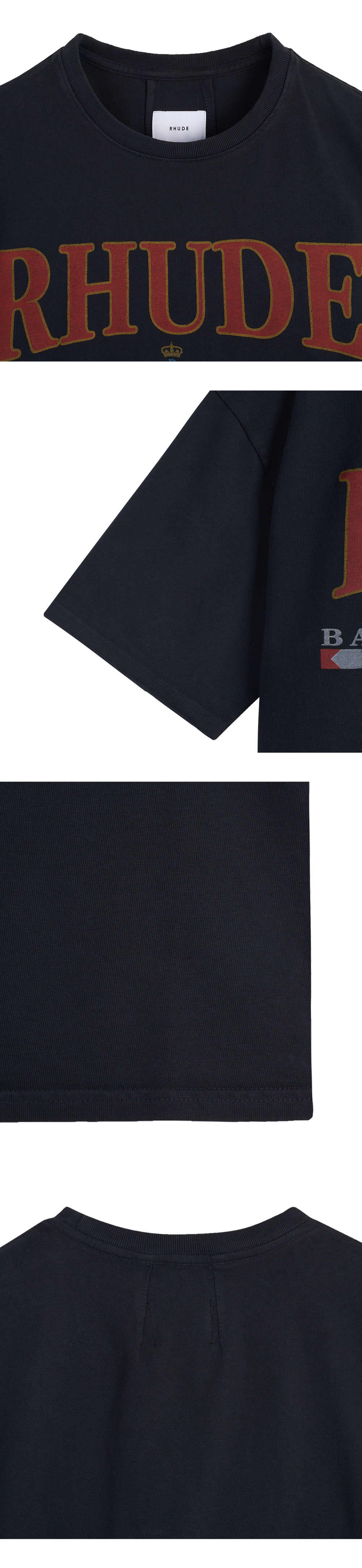 루드 베이 오브 엔젤스 요트 티 빈티지 블랙 - 25SS | Rhude | KREAM