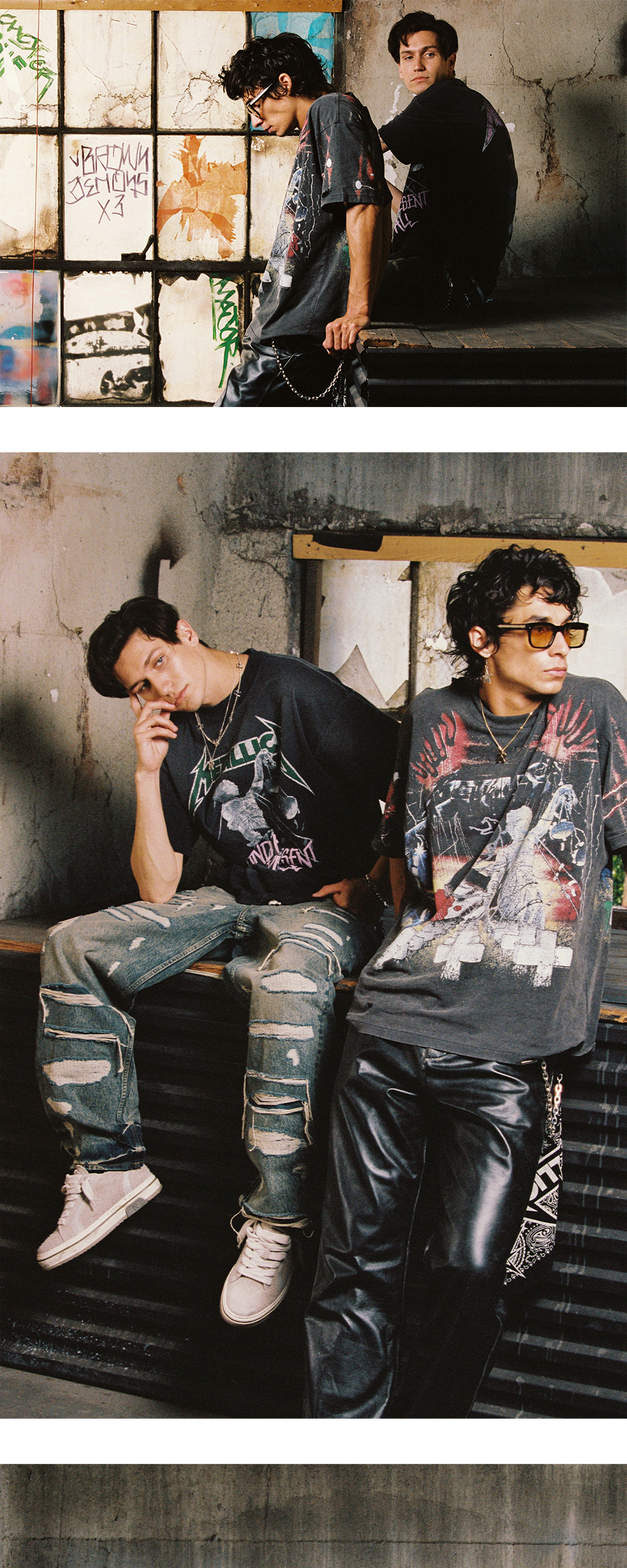 리프레젠트 x 메탈리카 마스터 오브 퍼펫츠 SS 티셔츠 빈티지 그레이 - 25SS | Represent | KREAM