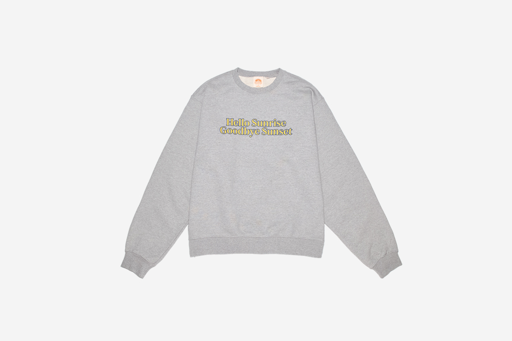 헬로선라이즈 클래식 타이포 로고 스웨트셔츠 멜란지 그레이 | Hello Sunrise | KREAM