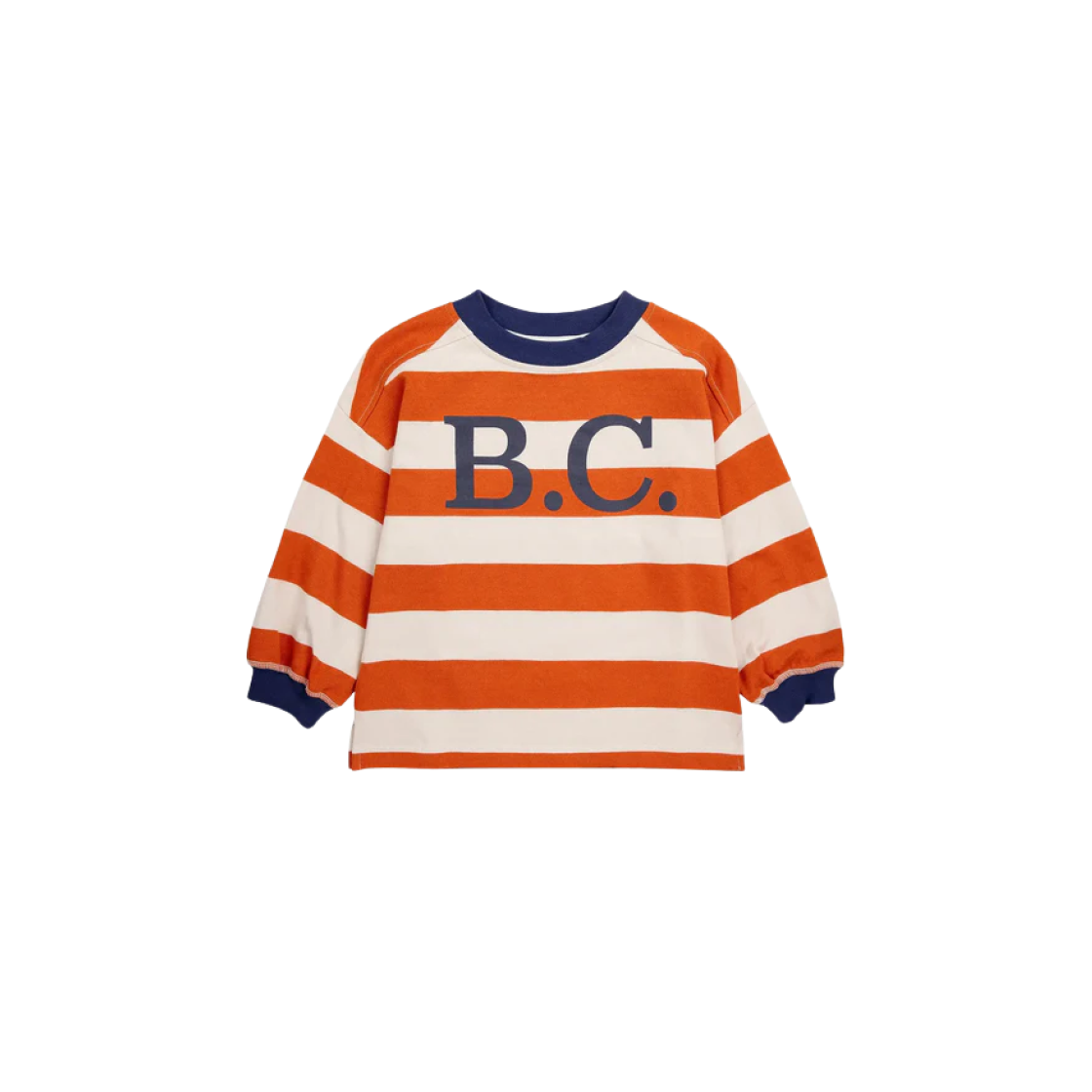 (키즈) 보보쇼즈 BC 스트라이프 롱슬리브 티셔츠 오렌지 | Bobo Choses | KREAM
