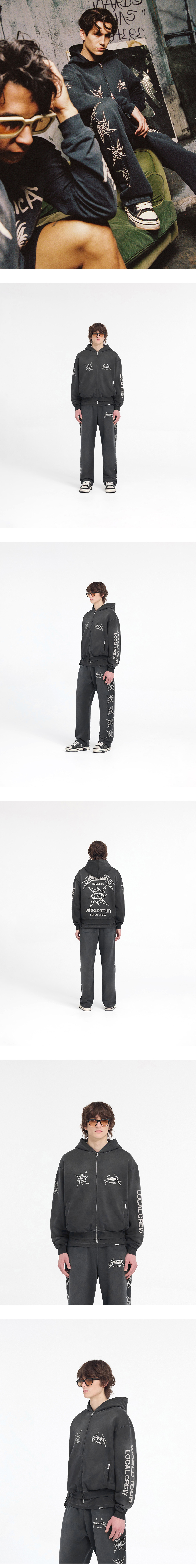 리프레젠트 x 메탈리카 40주년 집 후디 스테인드 블랙 - 25SS | Represent | KREAM