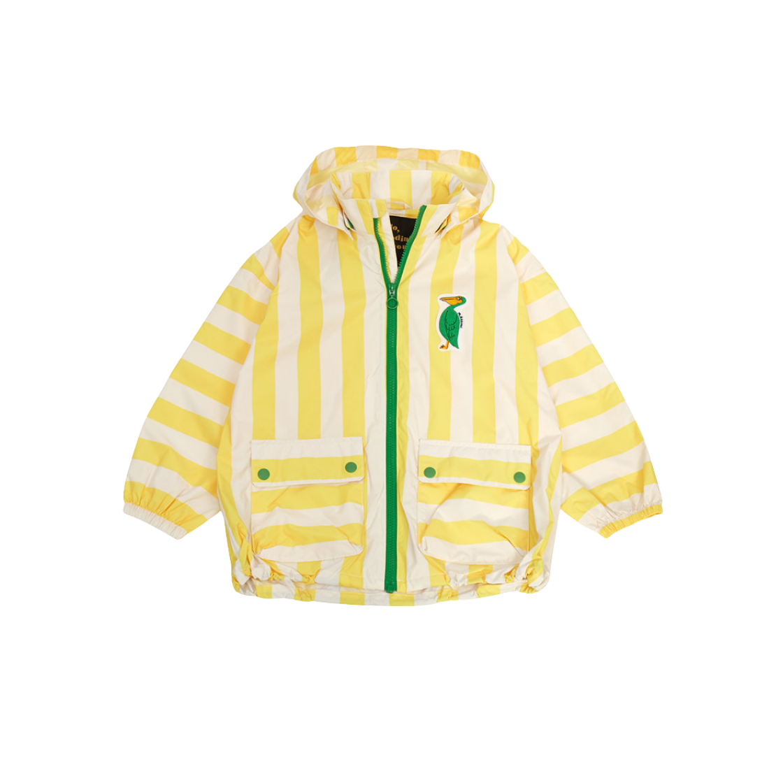 (키즈) 미니 로디니 로고 윈드브레이커 자켓 옐로우 | Mini Rodini | KREAM