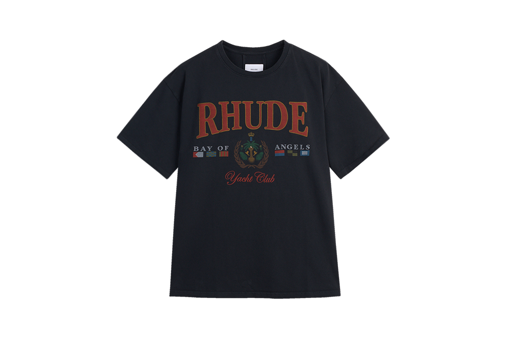 루드 베이 오브 엔젤스 요트 티 빈티지 블랙 - 25SS | Rhude | KREAM