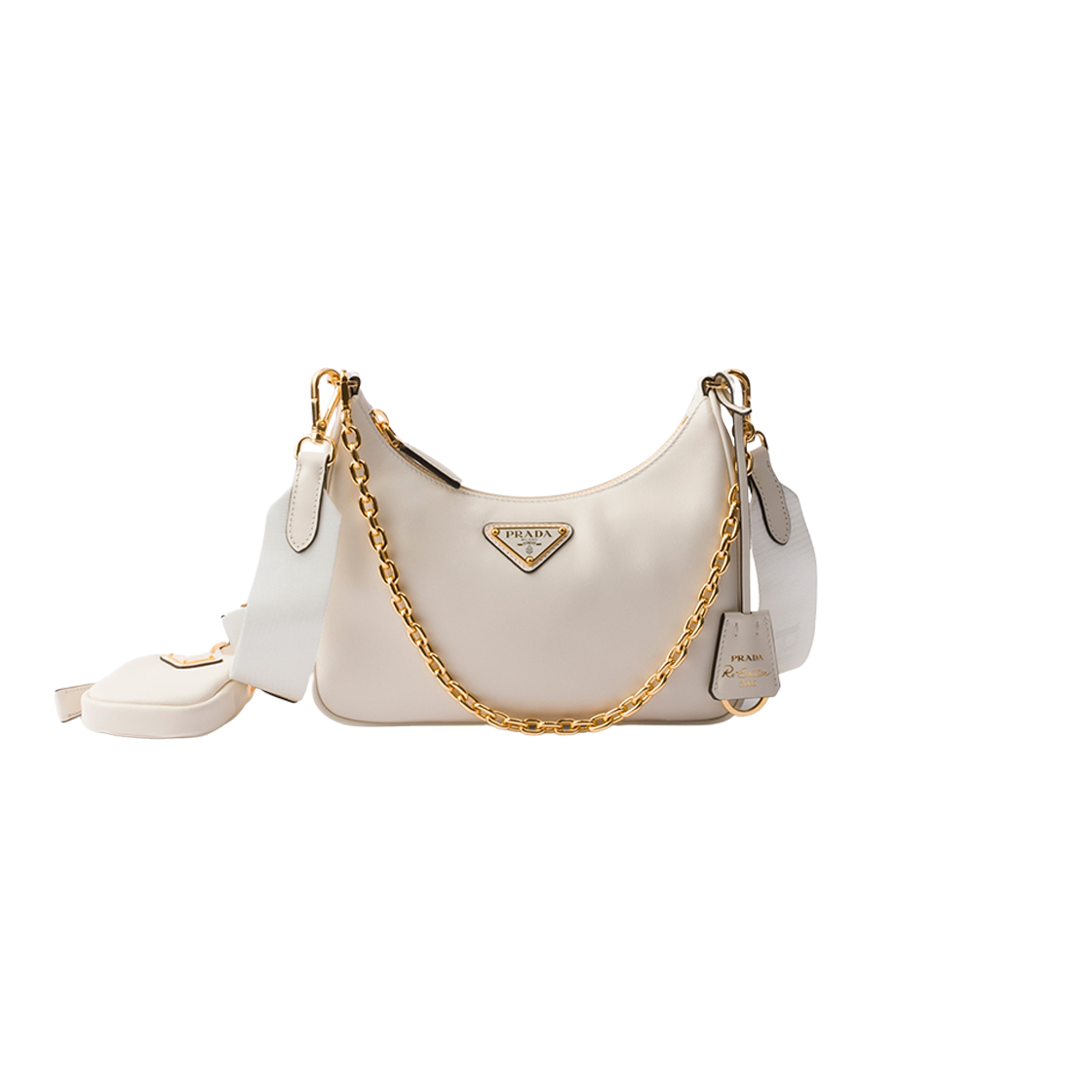 프라다 리에디션 2005 레더 백 화이트 | Prada | KREAM