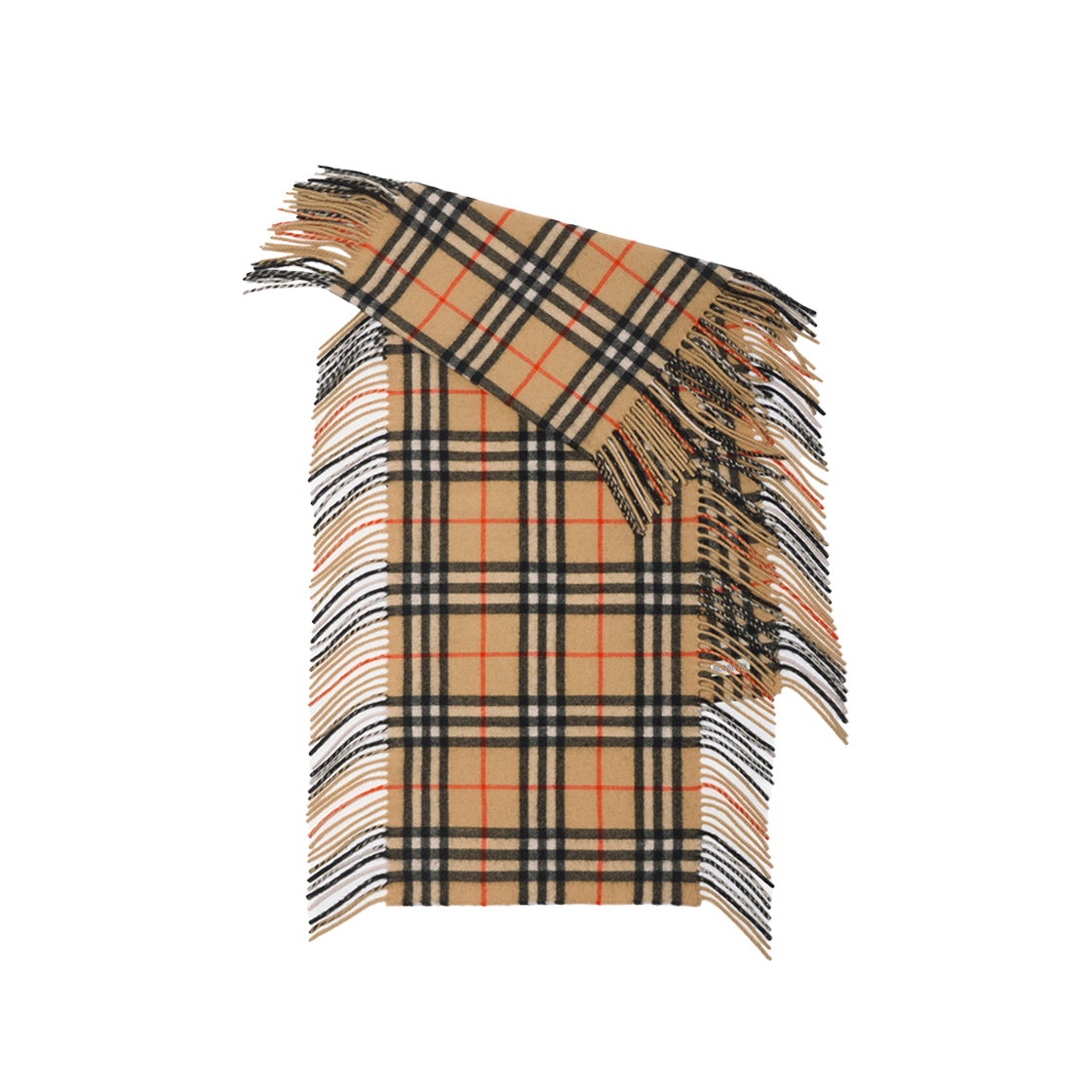 버버리 체크 캐시미어 해피 스카프 샌드 Burberry Kream