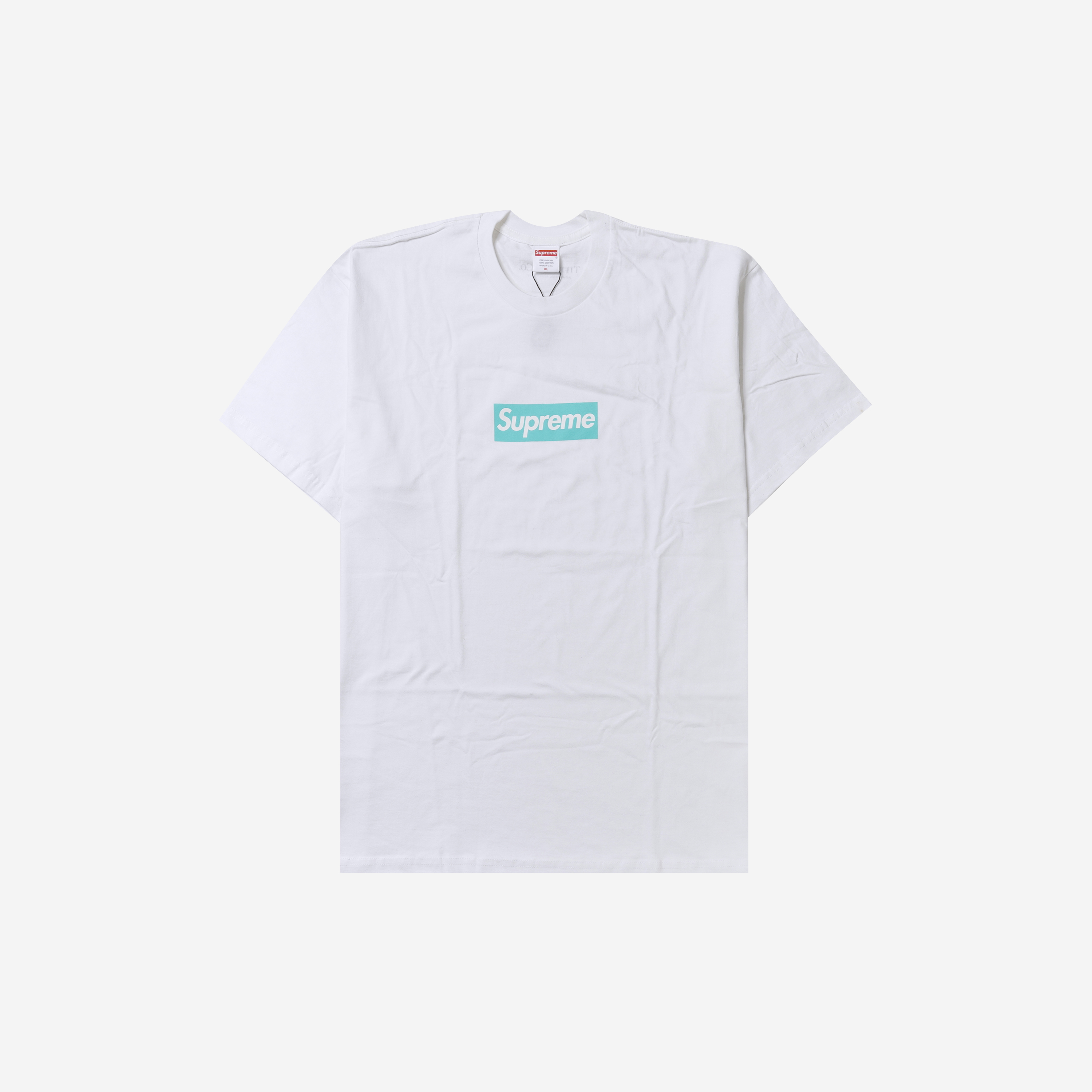 슈프림 x 티파니 앤 코 박스로고 티셔츠 화이트 - 21FW | KREAM