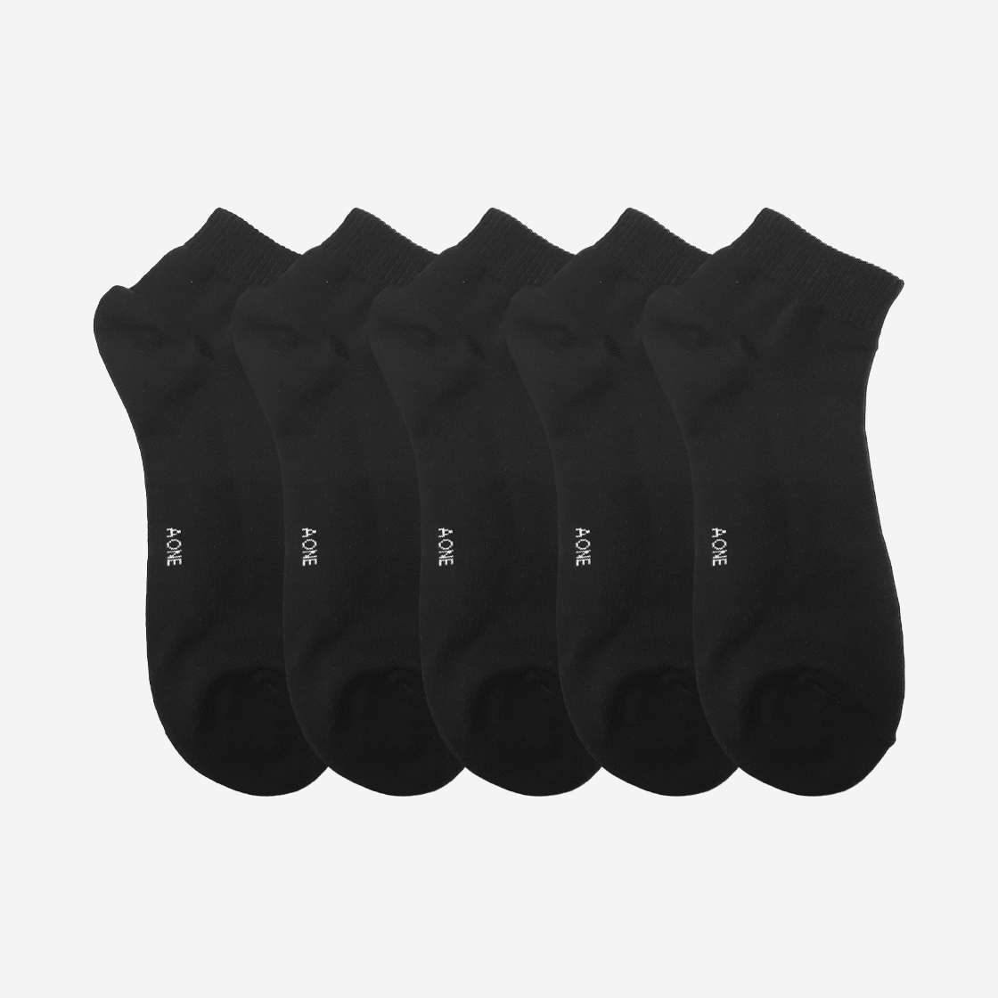 애이원 미니멀 무지 초미니 양말 5팩 검정 | AONE | KREAM